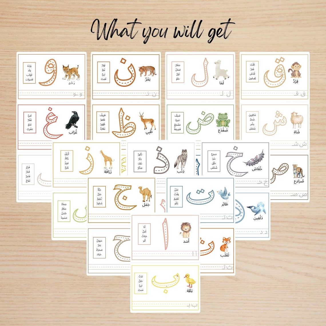 Learning Arabic, Arabic Alphabet Exercise, Arabic Letters Flashcards ...