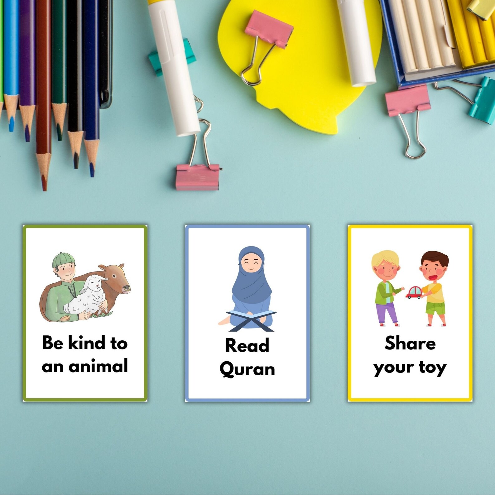 Good Deeds Kids, 50 Ramadan Good Deed, Flashcards Good Deeds Islam ...