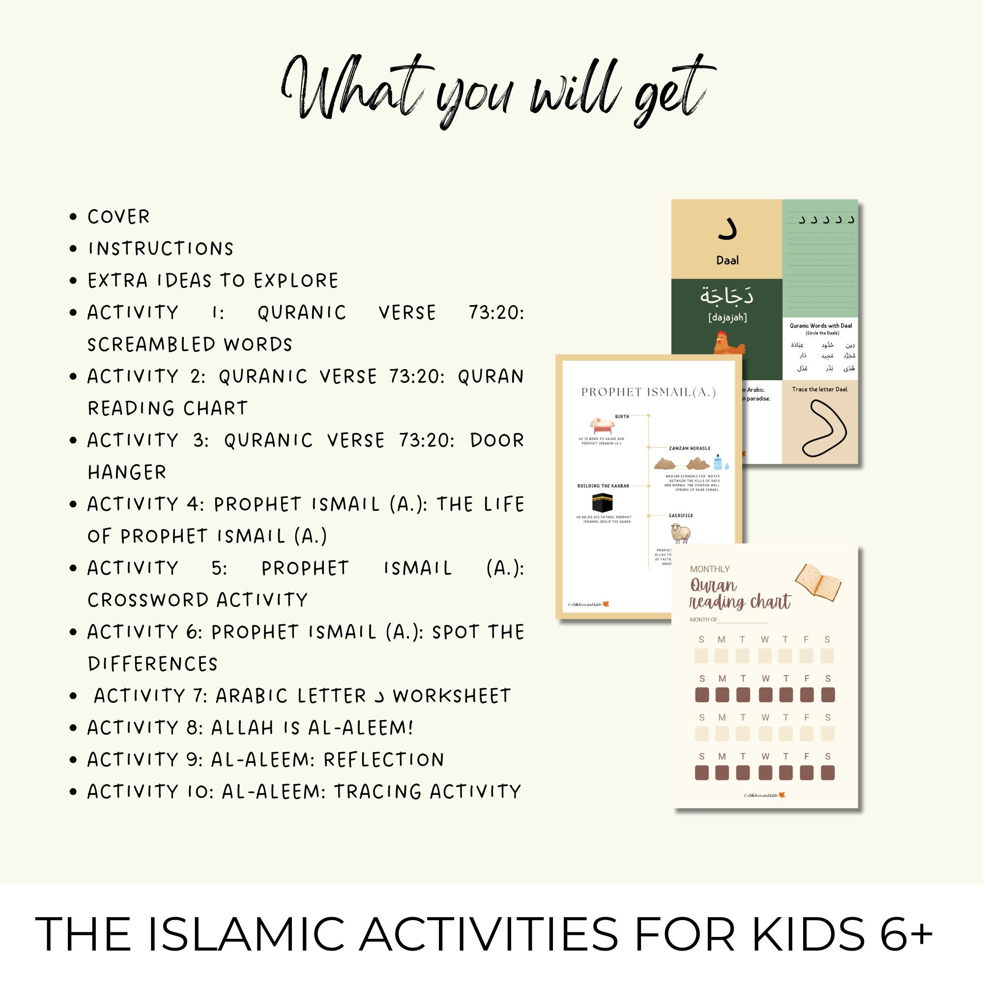 Islamic Activity Book, Quran, Prophet Stories (digital Download) - Etsy