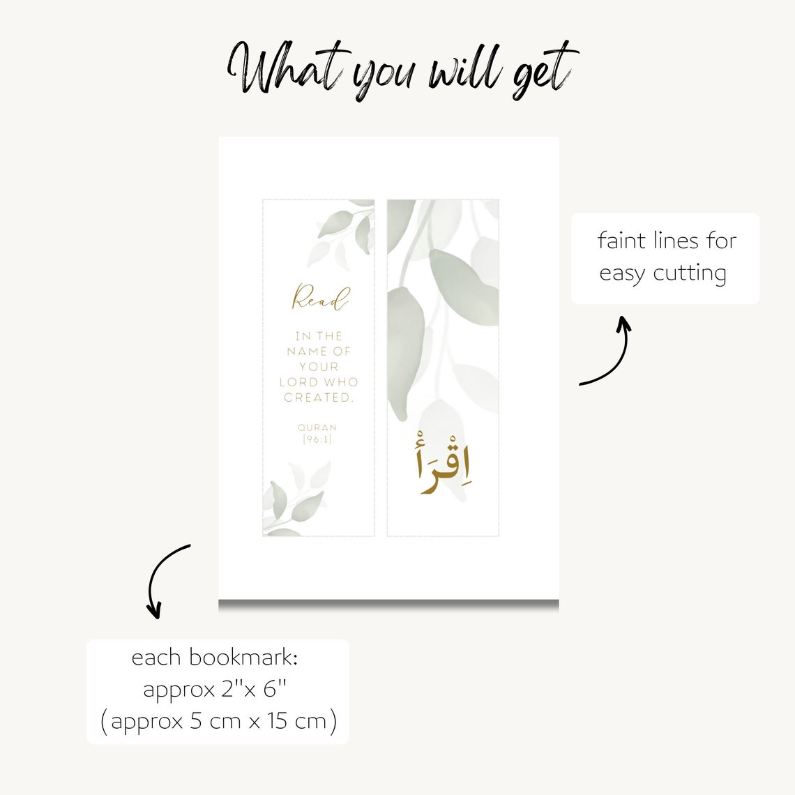 6 Islamic Bookmarks Set, Quranic Bookmark, Bookmark Ramadan, Bookmark ...