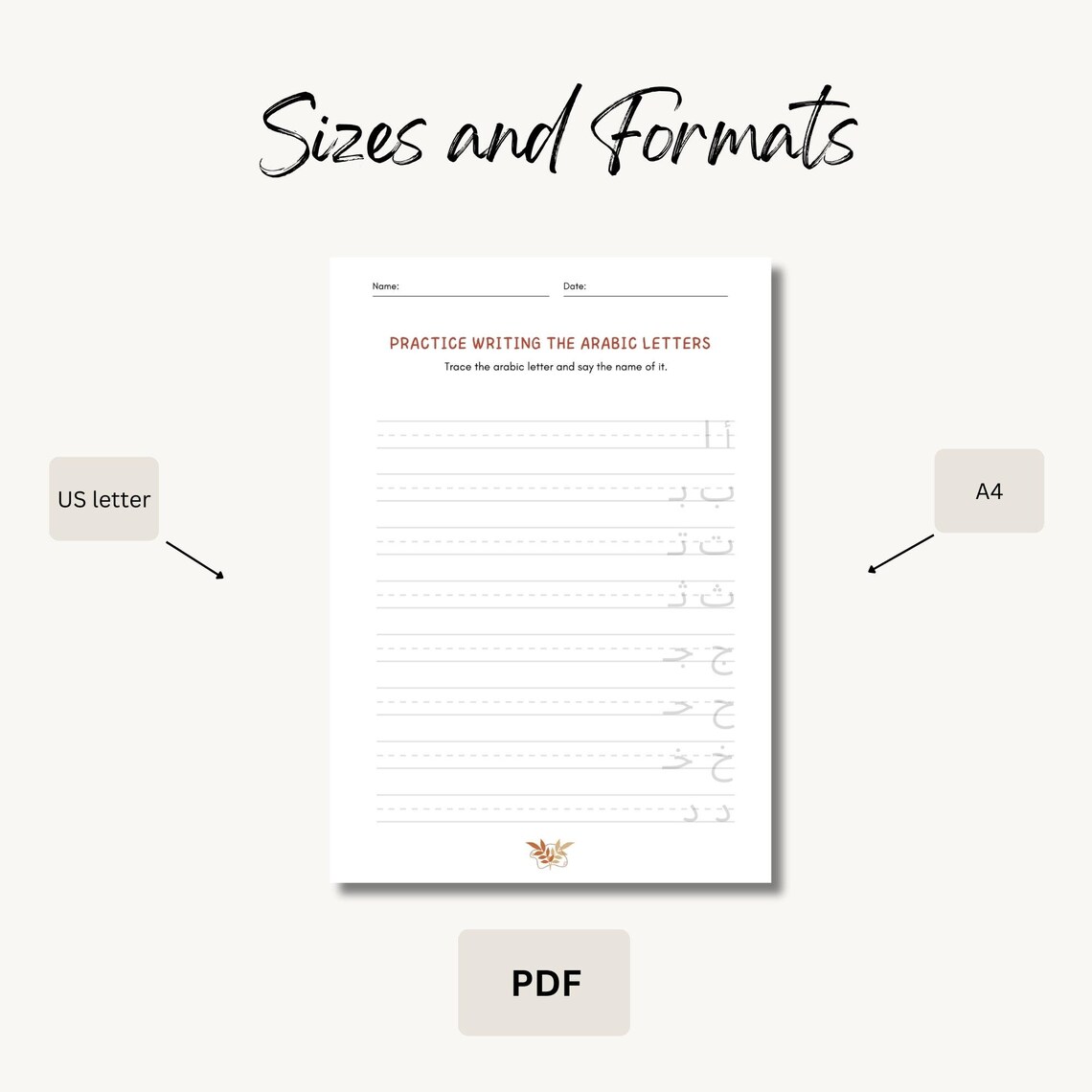 Learn Arabic, Arabic Tracing, Arabic Handout, Arabic Writing Practice ...