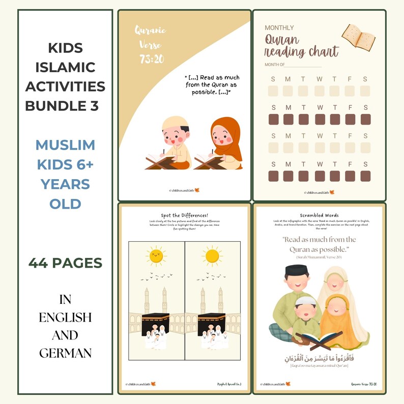 Fun Islamic Activity Sheets for Kids,25 Prophets,asma Ul Husna ...