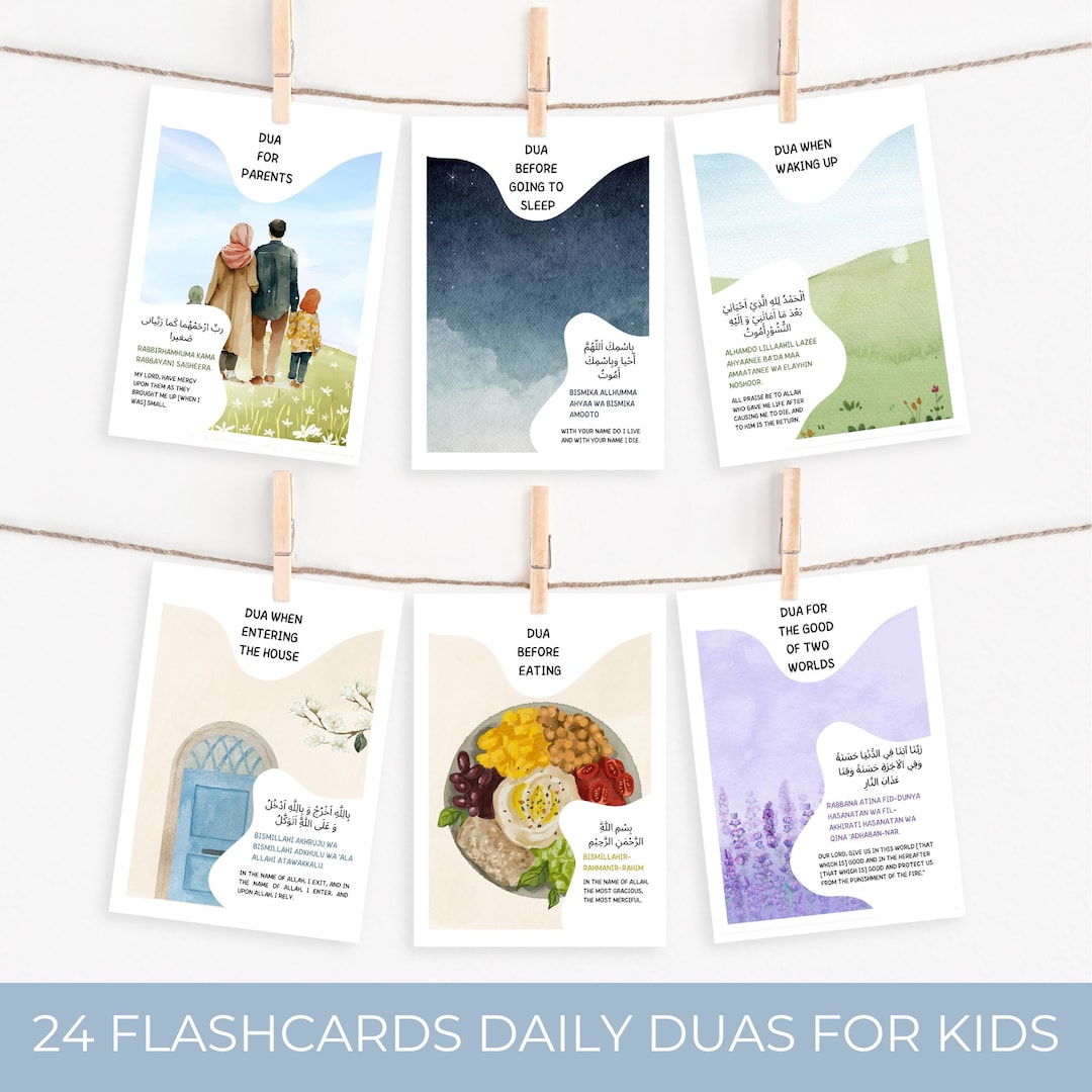 Shia Kids Dua Cards, Kids Dua Set, Ramadan Duas Kids, Daily Duas for ...