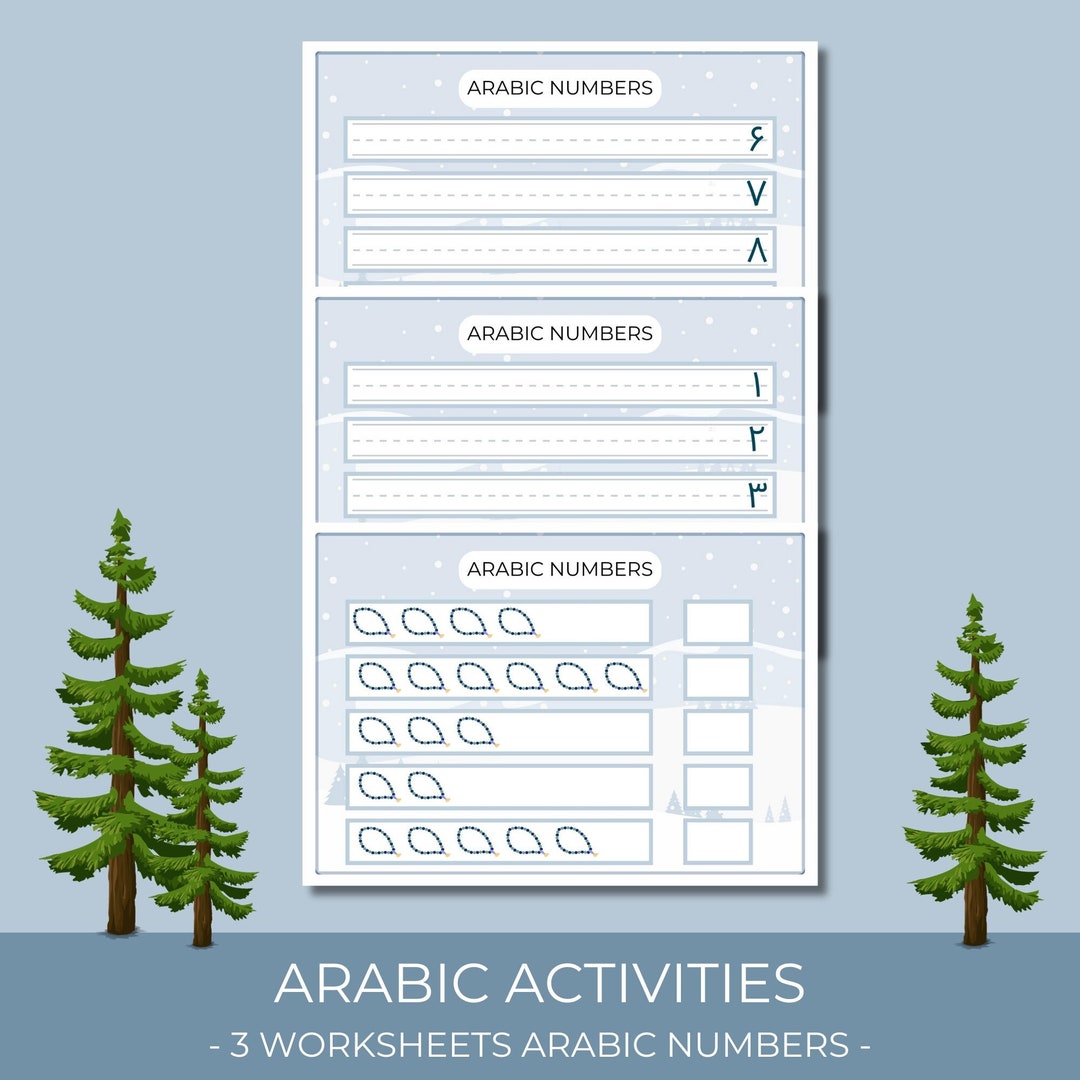 Learn Arabic, Arabic Numbers Worksheet, Preschool Arabic, Arabic ...