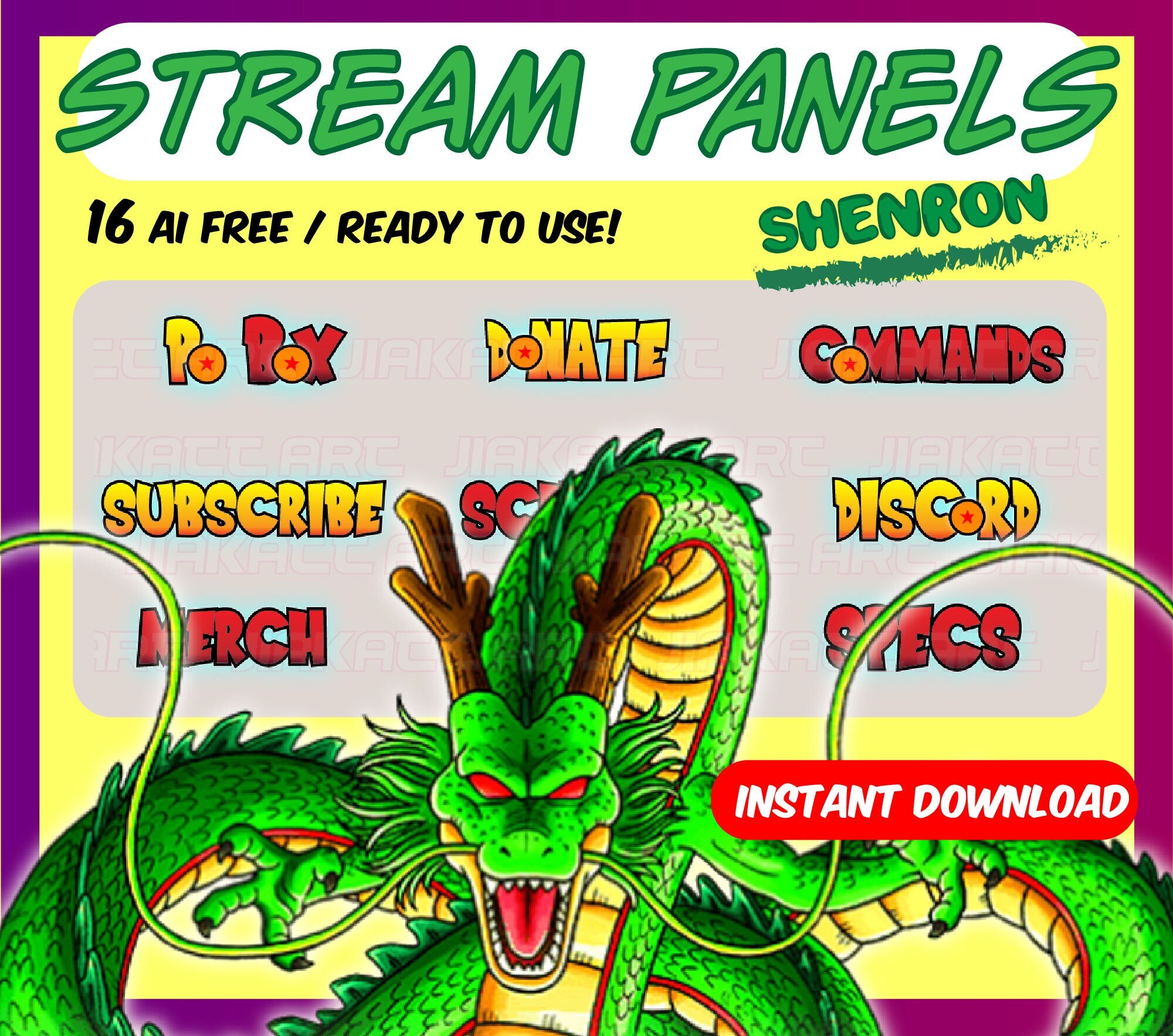 16x Twitch Anime Dragon Panels Pack - Etsy