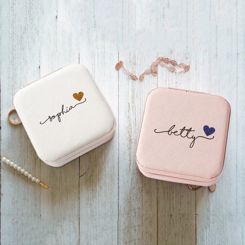 Personalized Jewellery Box Pink, Girls Jewelry Box Personalised Gift ...