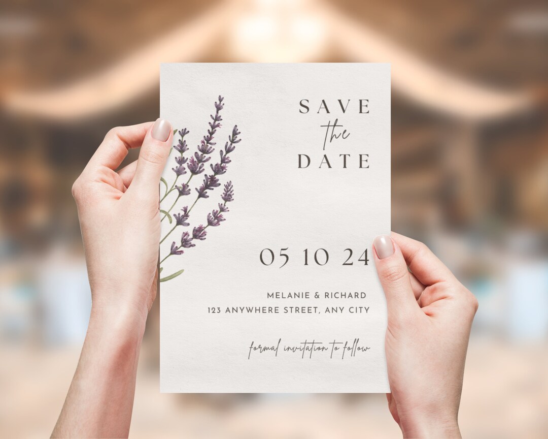 Beige Minimalist Wedding Invitation Personalised Invite - Etsy