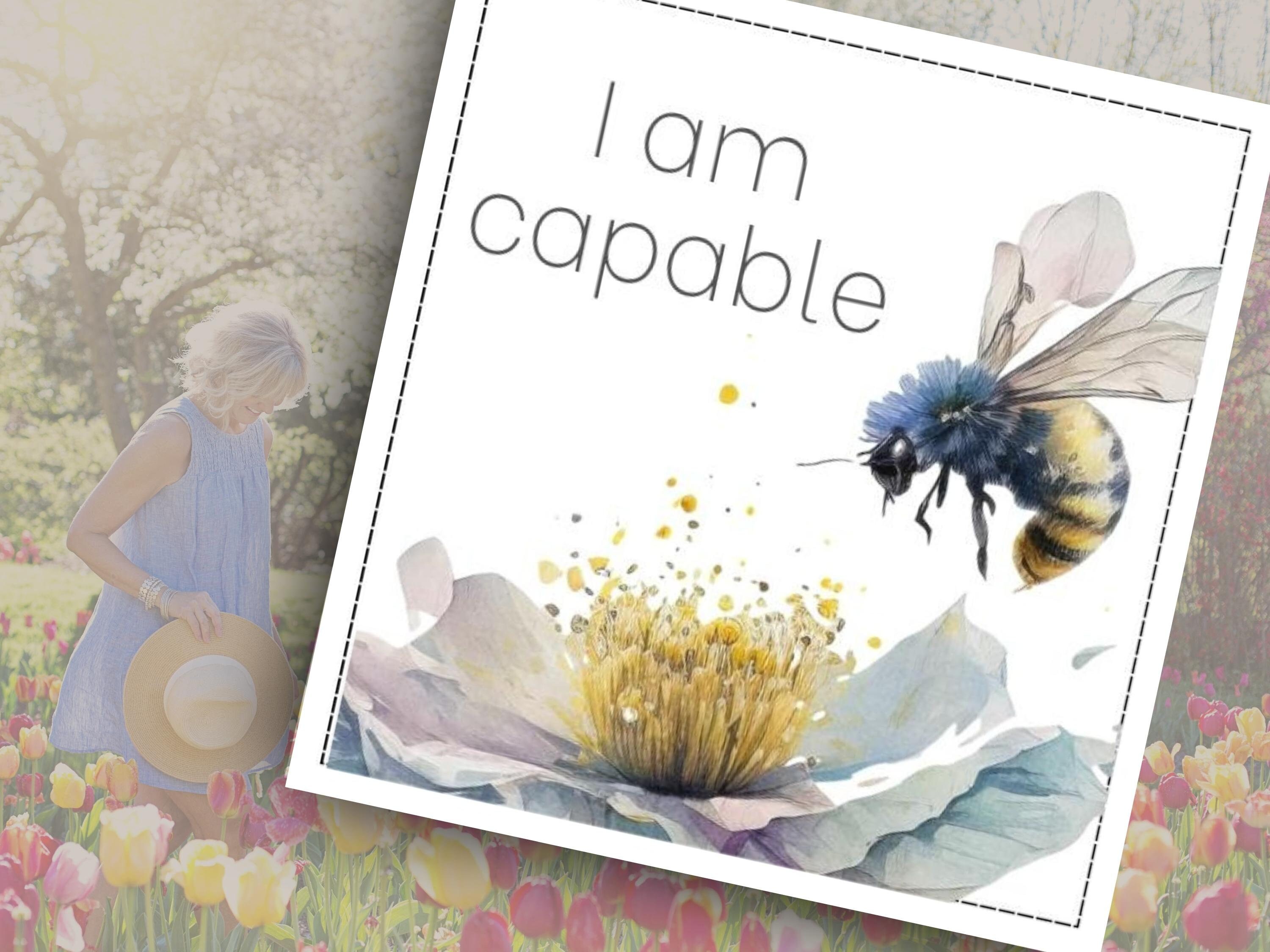 36 Honey Comb Bee Themed Confidence Affirmation Cards, Self Care ...