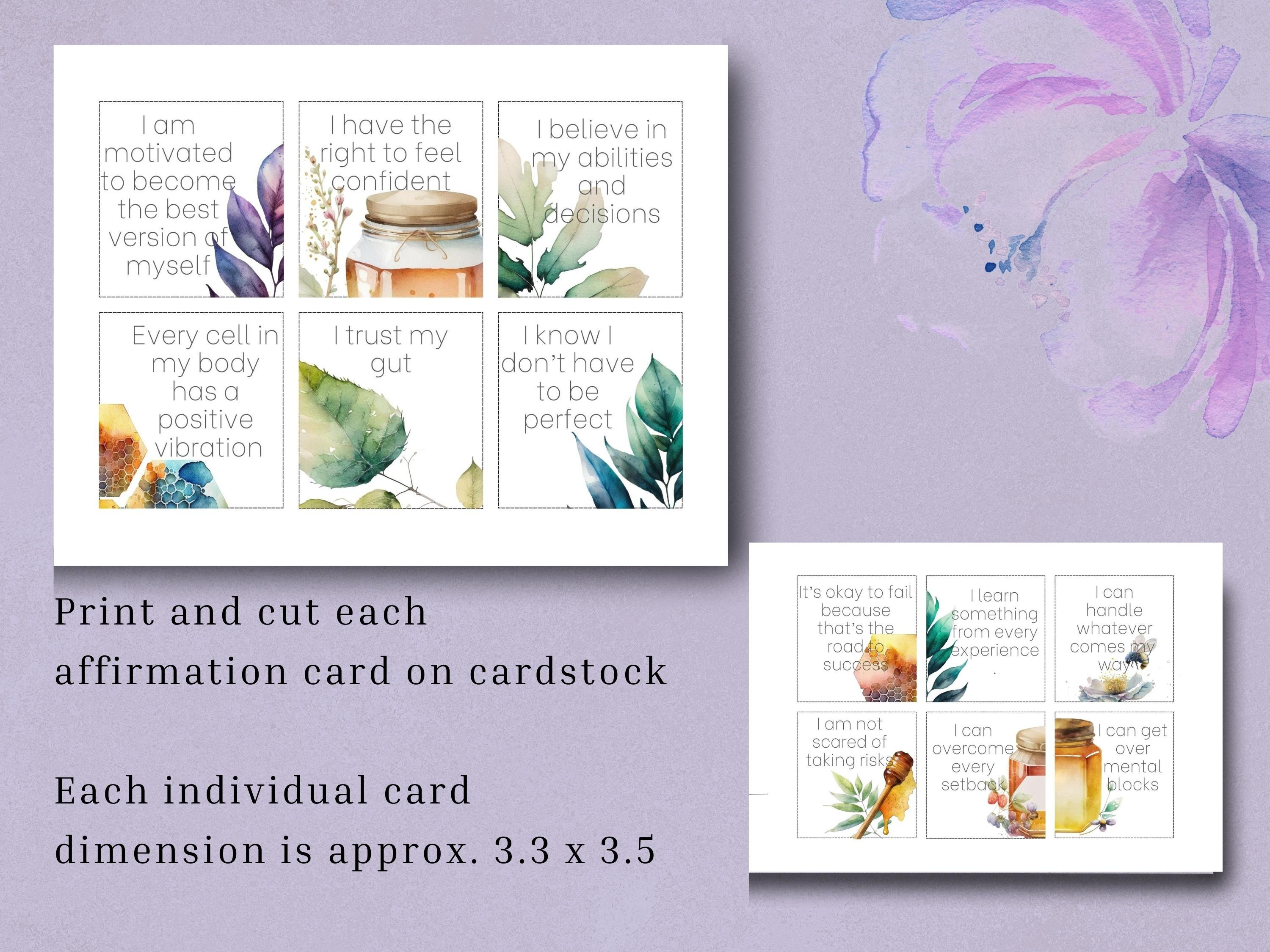 36 Honey Comb Bee Themed Confidence Affirmation Cards, Self Care ...