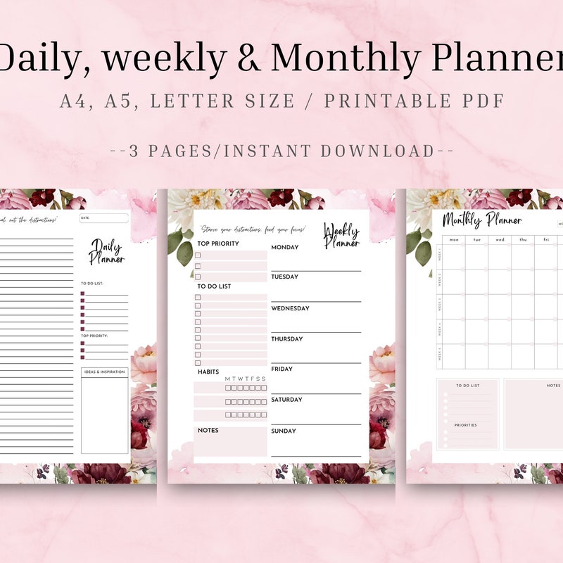 Planner Pages Printable - Etsy