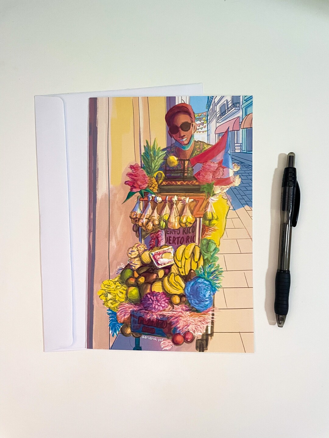 Frutero Boricua Realistic Greeting Card - Etsy
