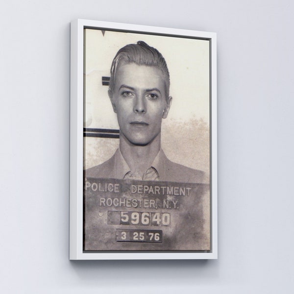 David Bowie Mugshot Framed Print - Etsy