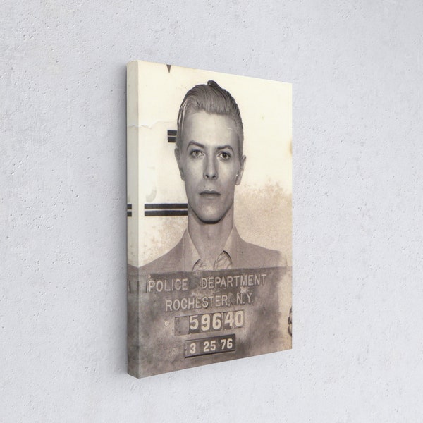 David Bowie Mugshot Framed Print - Etsy