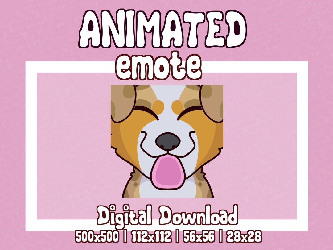 Animated Red Merle Australian Shepherd Emote for Twitch Youtube and ...