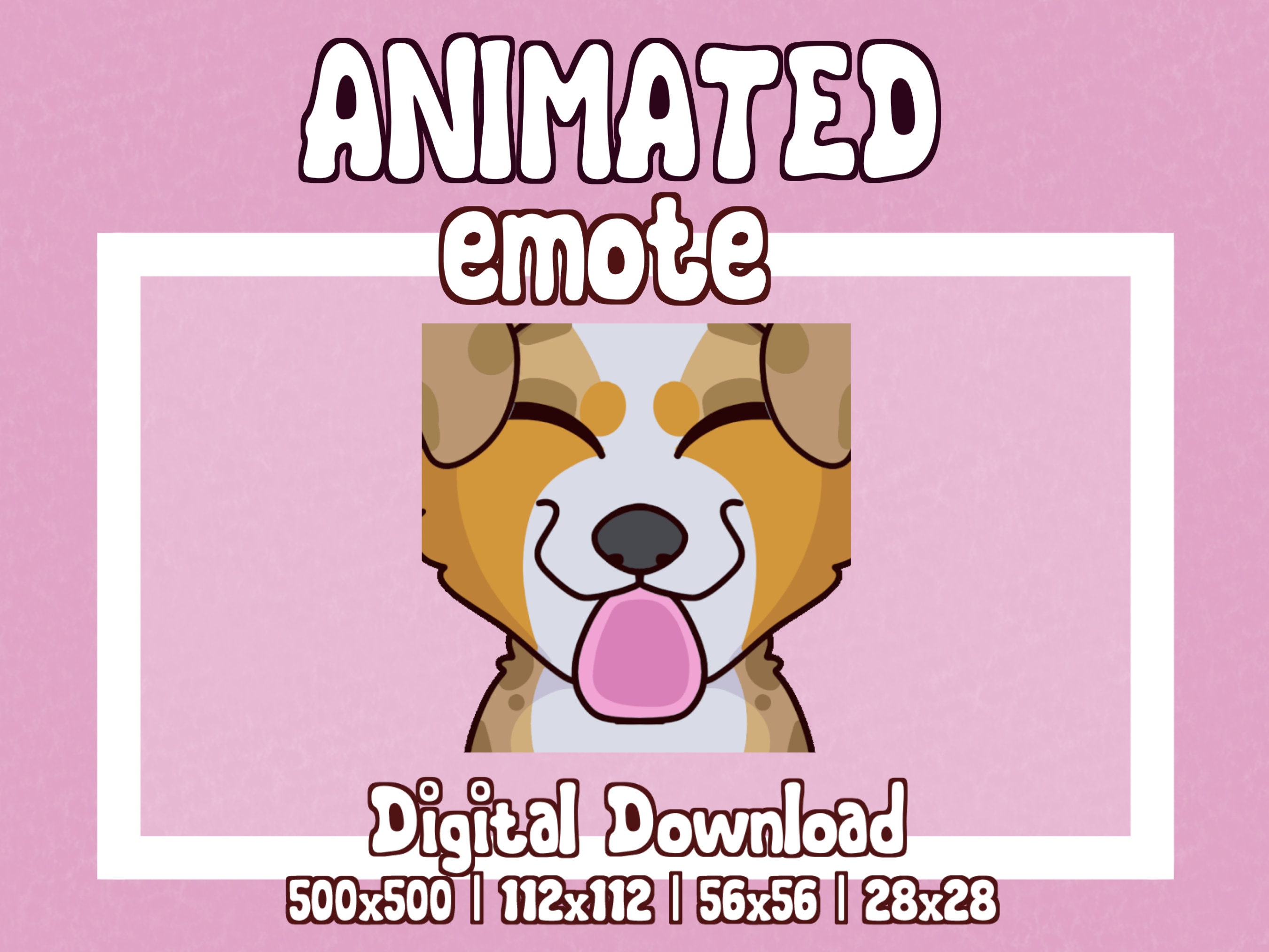 Animated Red Merle Australian Shepherd Emote for Twitch Youtube and ...