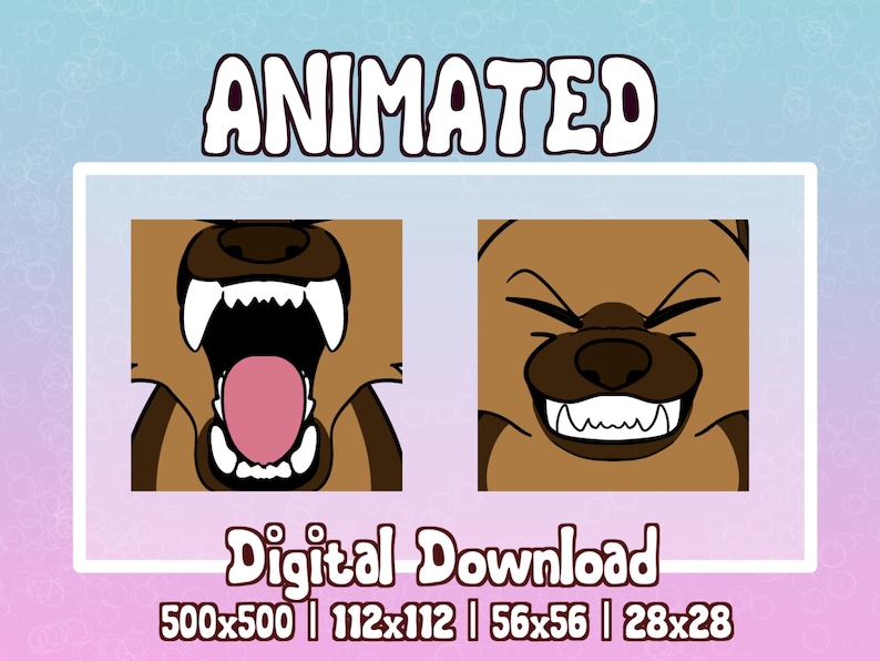 Animated German Shepherd Dog Bite Emote or Alert for Twitch, Youtube ...