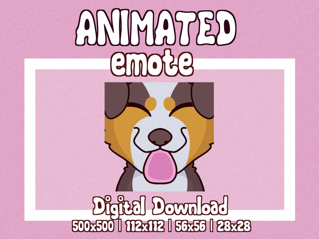 Animated Red Tri Australian Shepherd Lick Emote for Twitch Youtube and ...