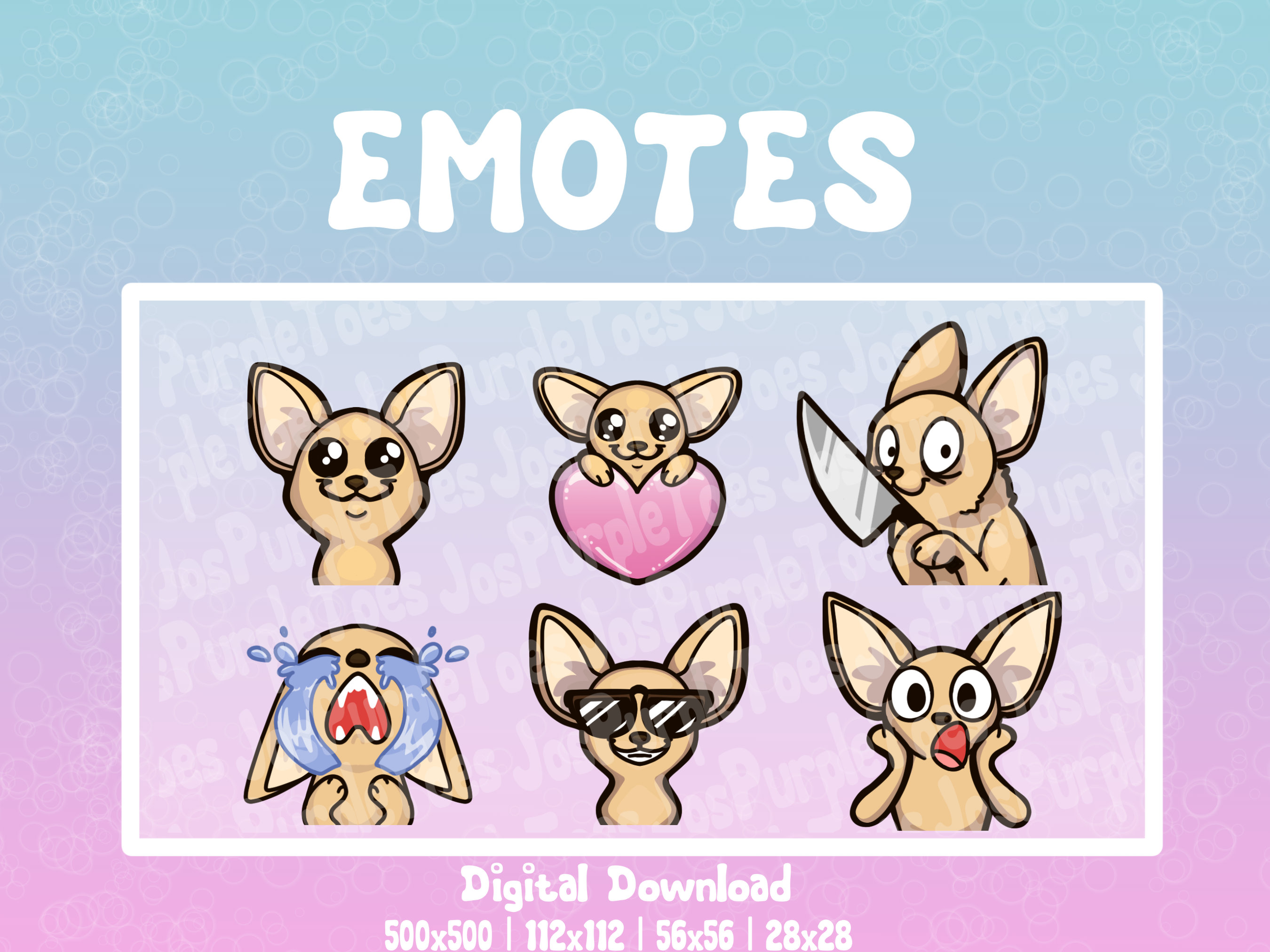 Adorable Chihuahua Puppy Dog Emotes for Twitch, Youtube, and Discord ...