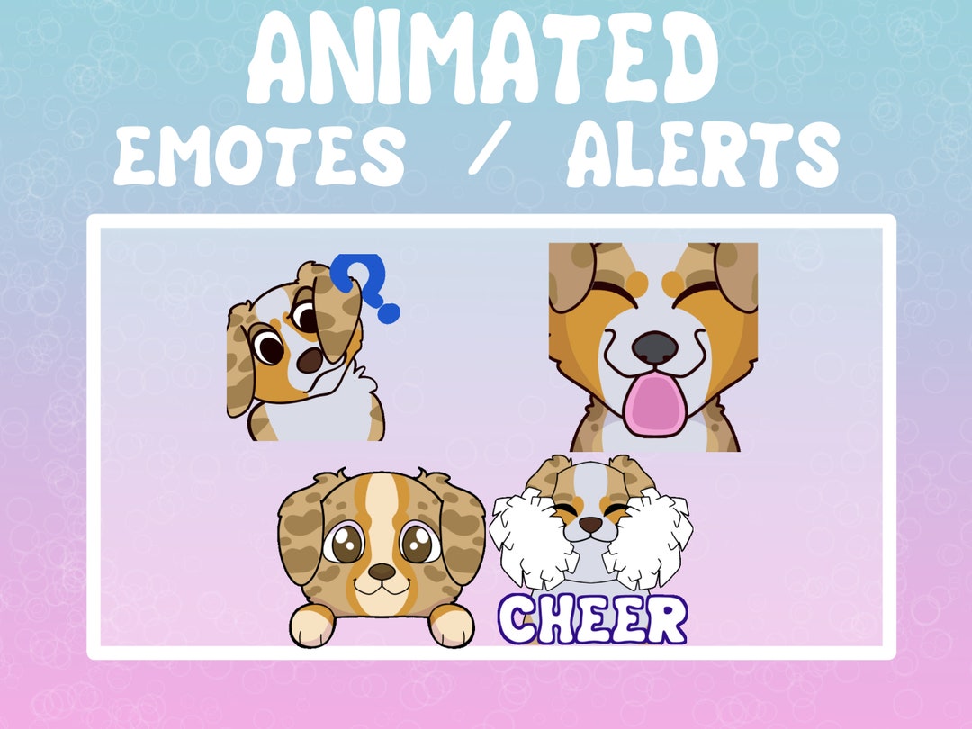 Animated Red Merle Australian Shepherd Puppy Dog Alerts / Emotes for ...
