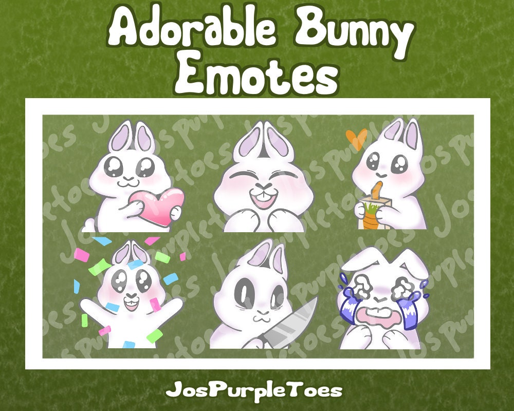 Adorable Bunnies Emotes | Cute Bunny Rabbit Emotes for Imessage ...