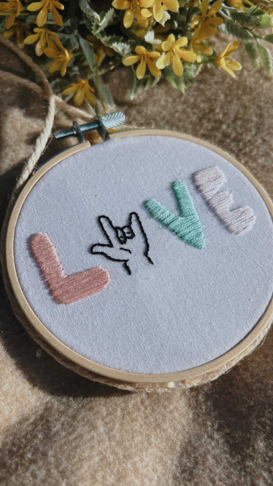 LOVE ASL Sign Hand Stitch Costume Embroidered Car Accessory - Etsy