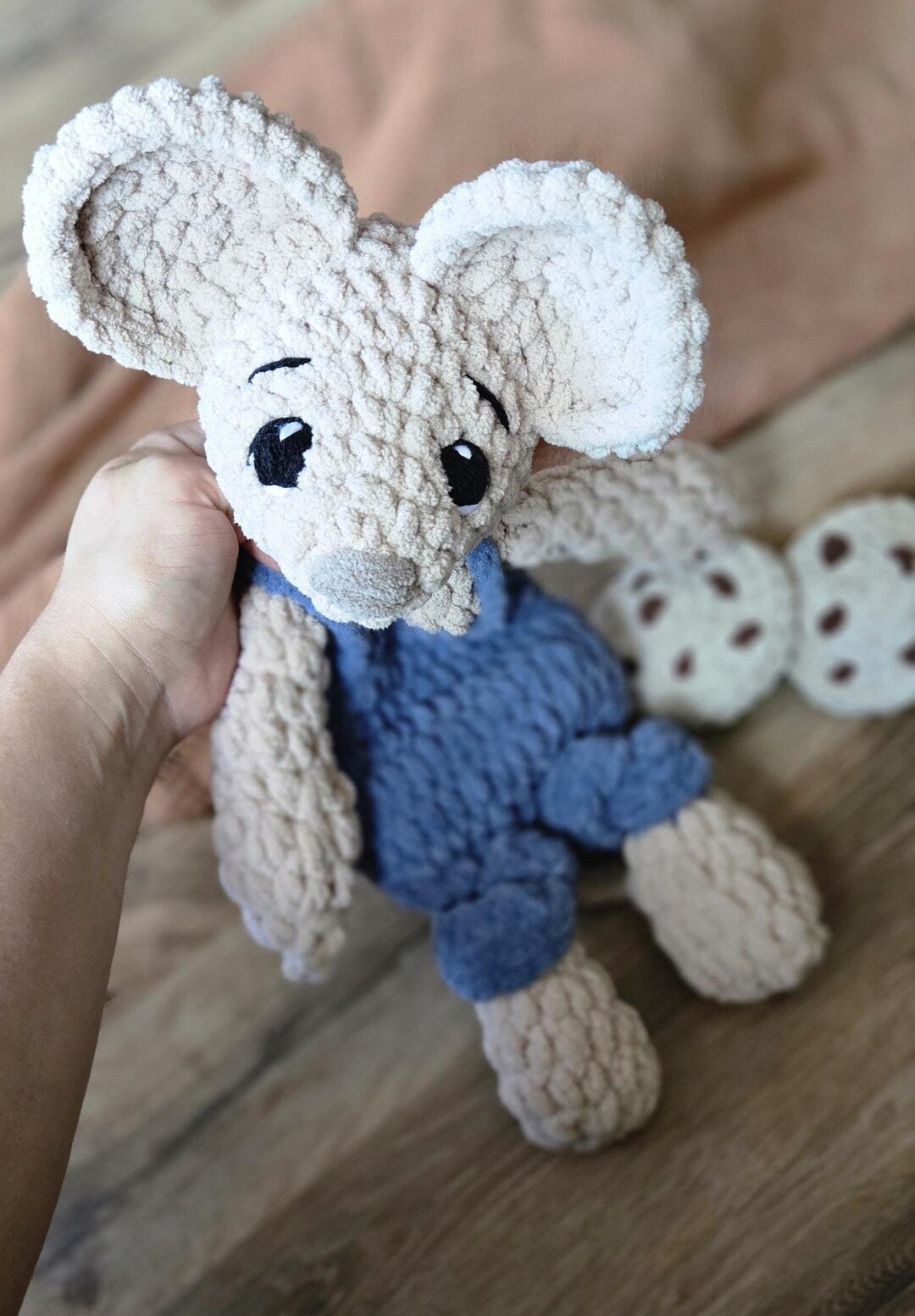 Mouse in Overalls | Mouse and Cookies Play Set | Crochet Plushy ...