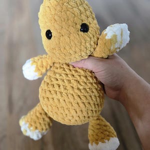 Dinosaur Plushy Crochet Snuggler Custom Made to Order Dino Stuffie Toy ...