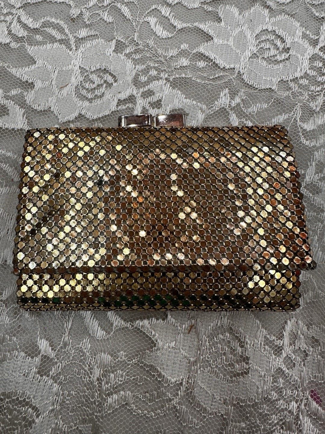 Vintage 70s 80s GLOMESH Gold Small Coin Purse Wallet Glam Made in ...