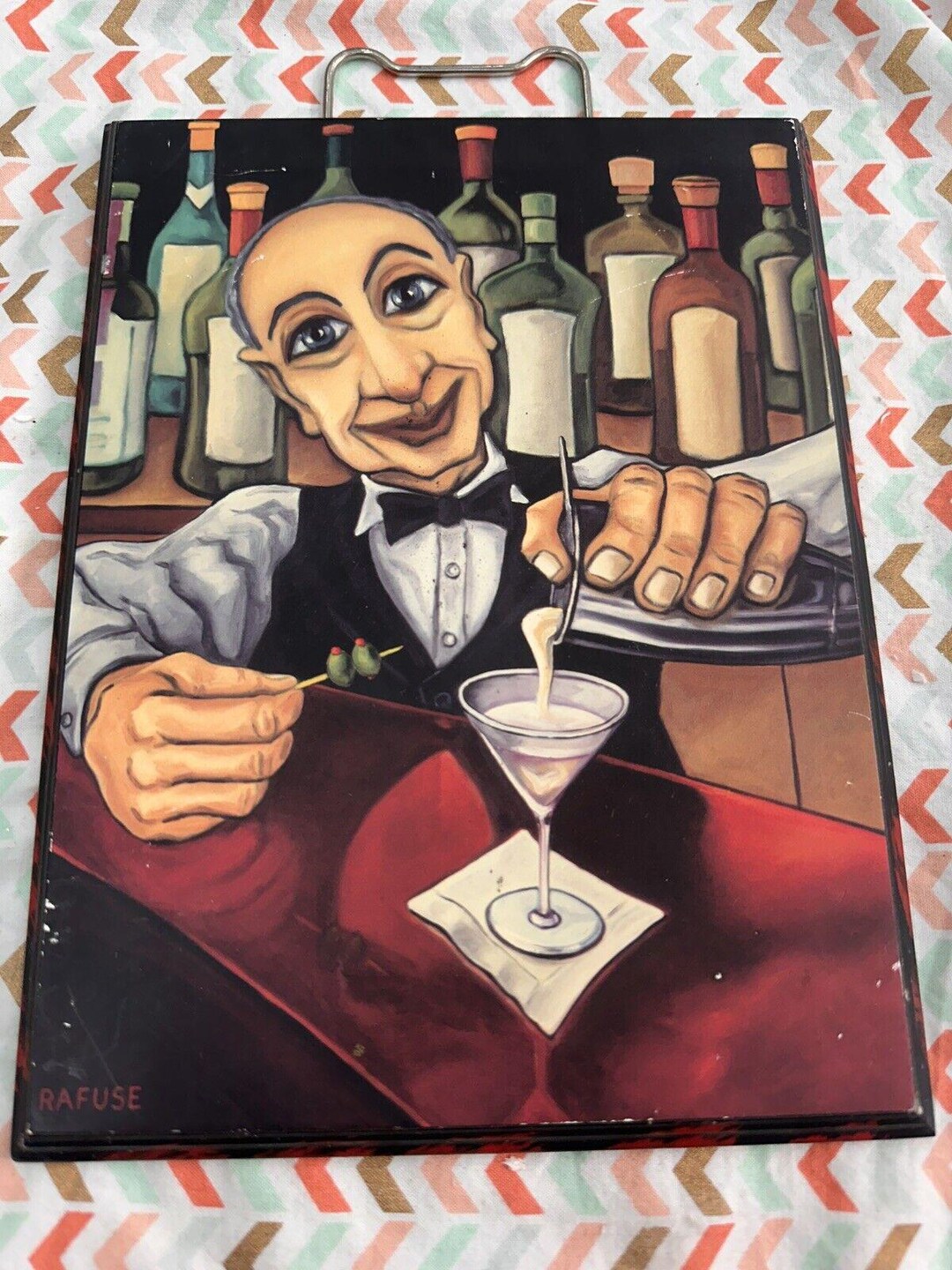 Frank the Bartender by Will Rafuse Martini Plaque 10.5x8 - Etsy