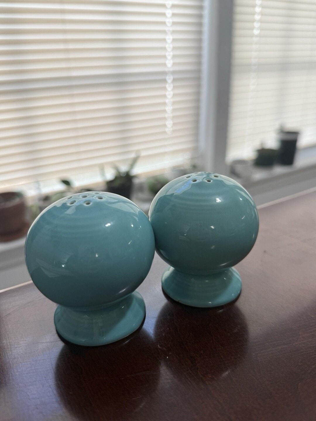 Vintage Fiesta Salt and Pepper Shaker Turquoise Homer Laughlin ...