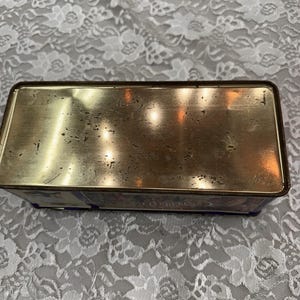 Vintage 90s Cadbury Chocolate Biscuits Tin Made in England Block Ads ...