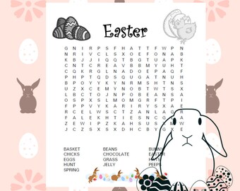 Printable Easter Word Search Digital Download Fun and - Etsy