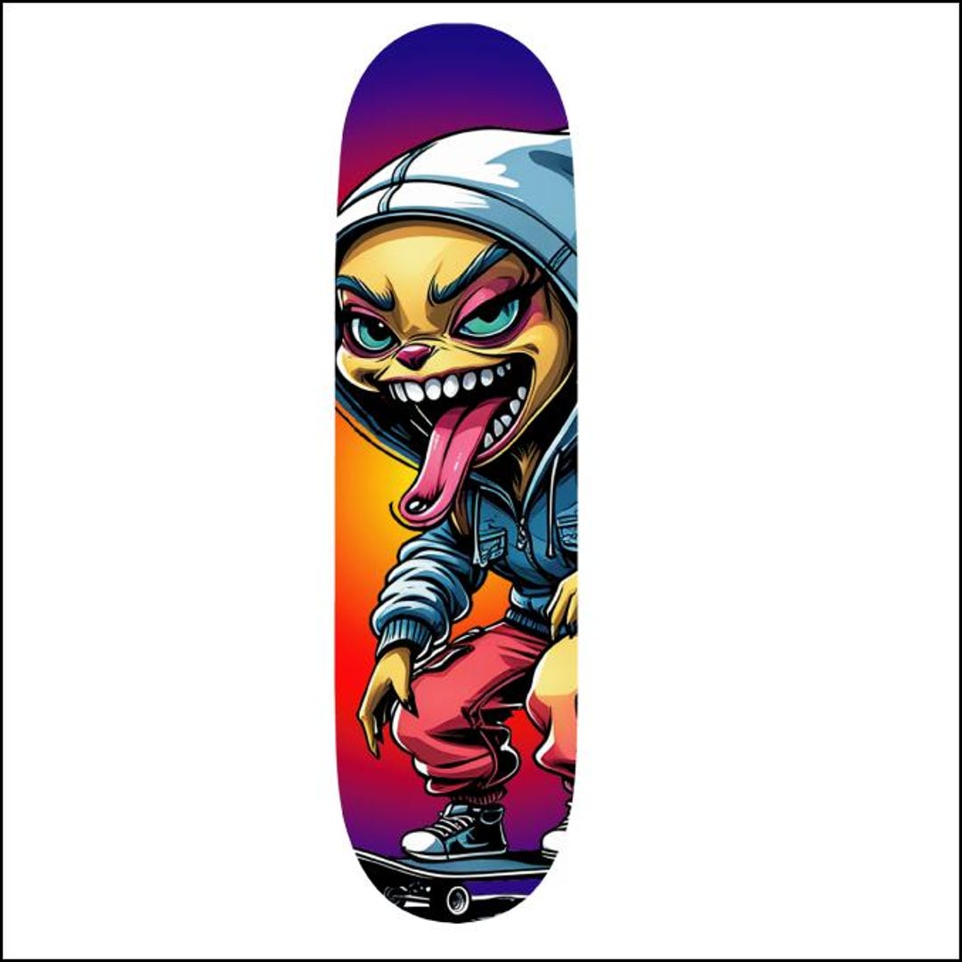 Skate Fiend MB2 Graphic Skateboard Deck - Etsy