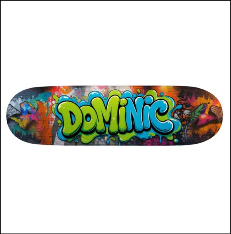 Custom Graffiti Skateboard Deck - Personalized Lettering, Street ...