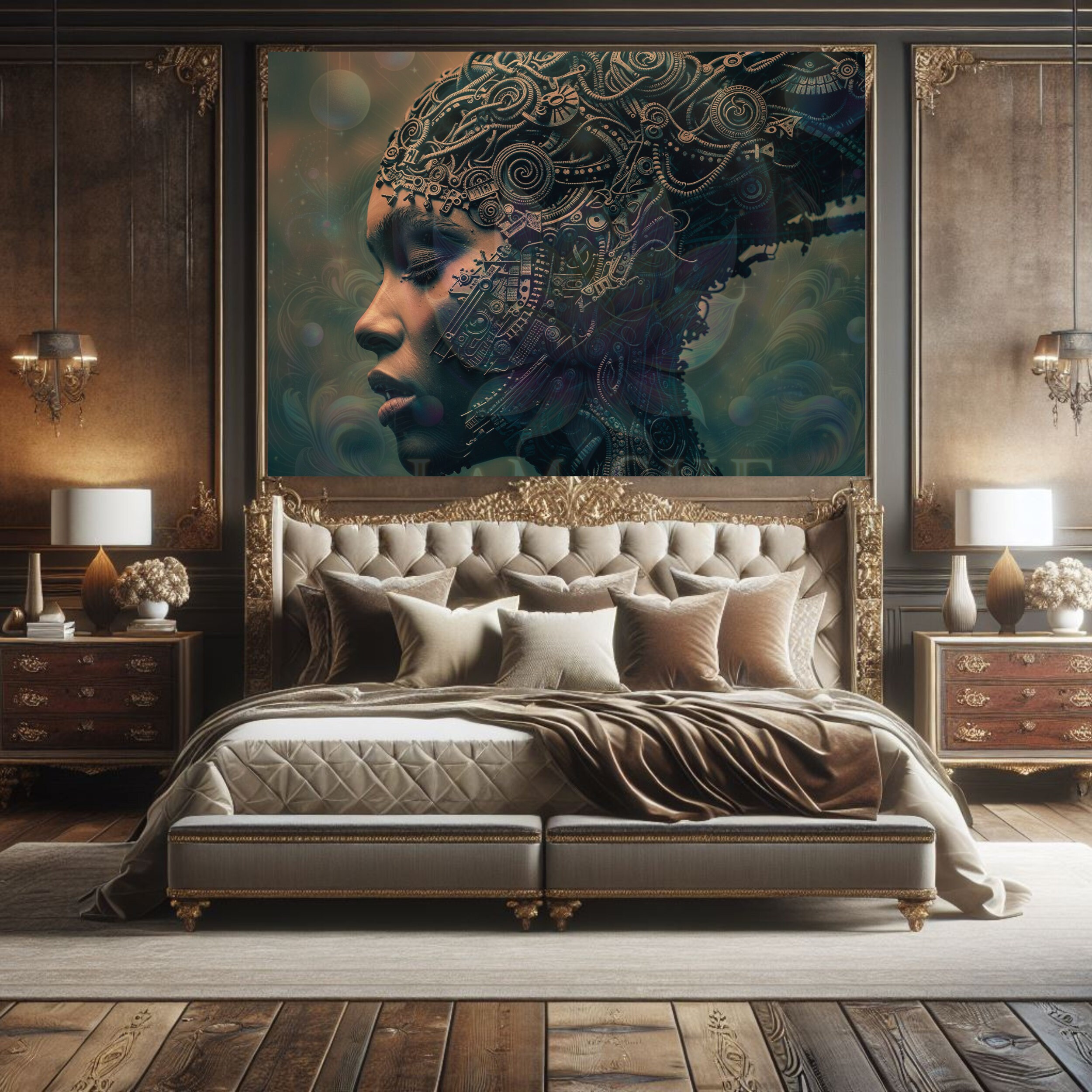Cyborg Futuristic Digital Downloadable Instant Poster Abstract ...