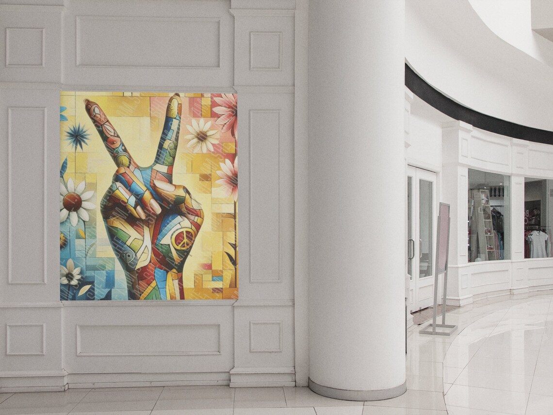 Psychedelic Peace 60s Vibes Instant Download Digital Wall Art Hand ...