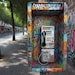 Nostalgic Urban Vibes Oldschool Payphone Digital Art - 80s Graffiti ...