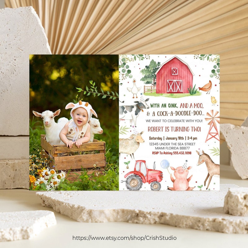 Farm Birthday Invitation - Etsy