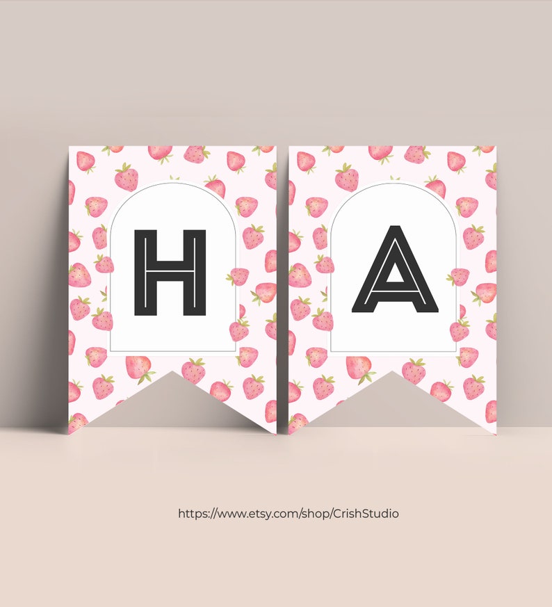 Berry First Birthday Banner Strawberry Birthday Editable Banner ...