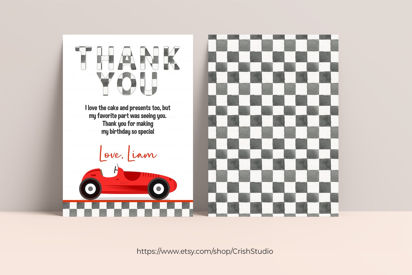 EDITABLE Two Fast Thank You Card Two Fast Birthday Race Car Birthday ...