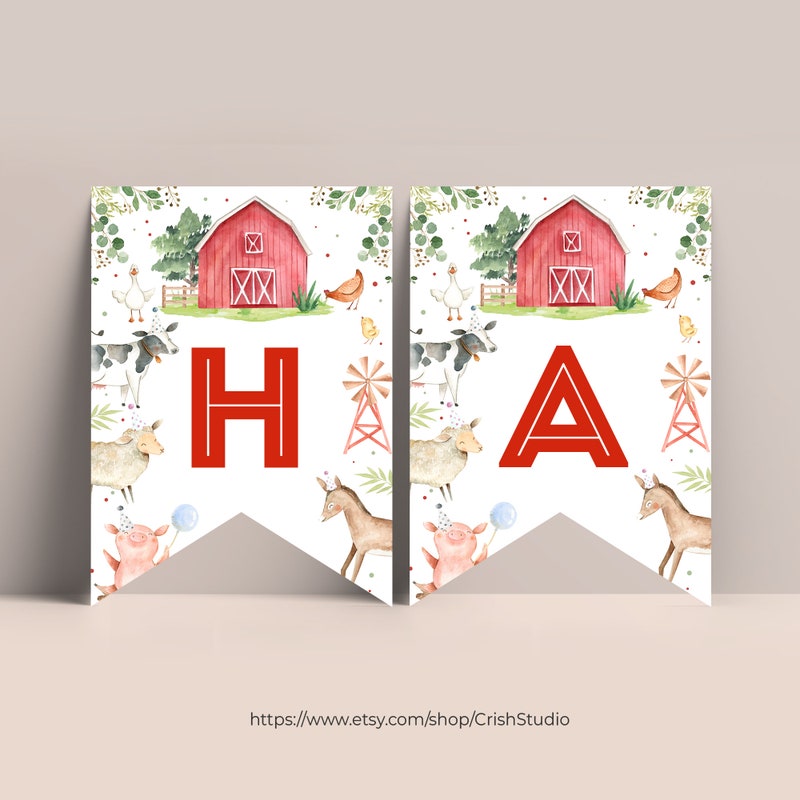 Farm Birthday Banner - Etsy