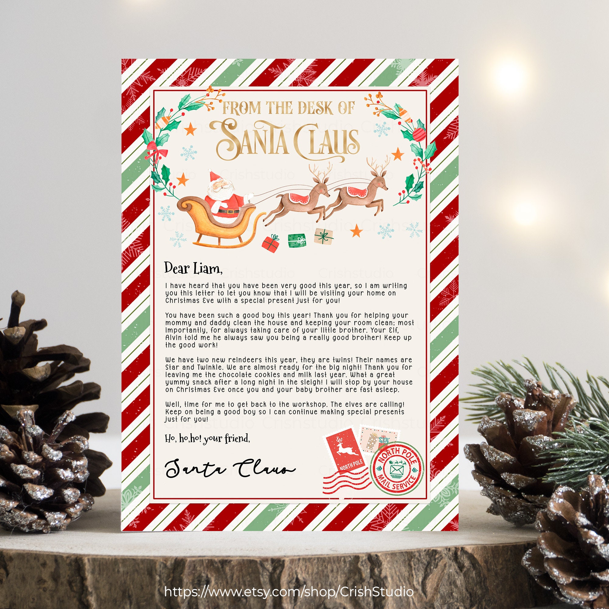 Letter From Santa Editable Letter From Santa Elf Letter From Santa ...