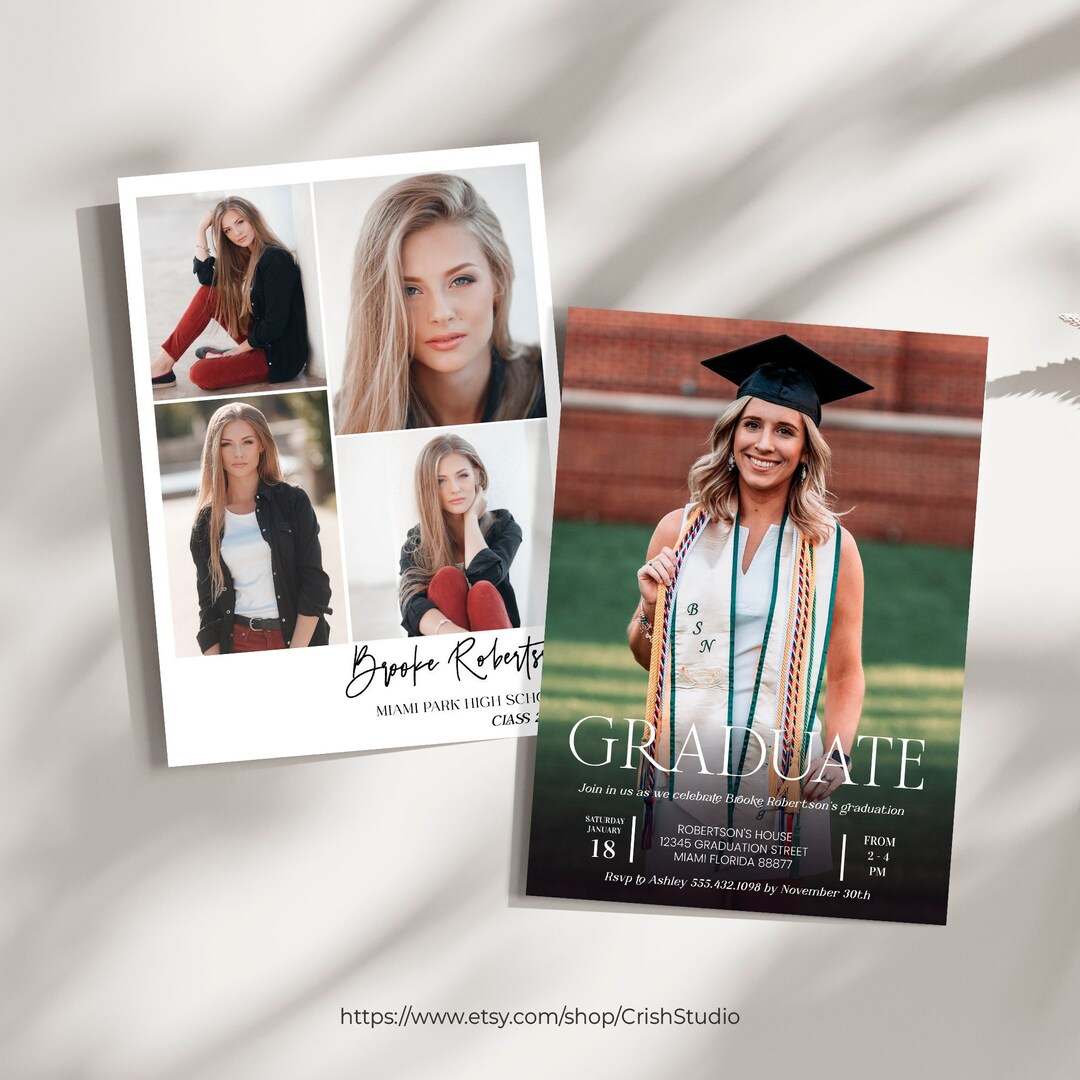 Digital Graduation Invitation Graduation Party Invitation Graduation ...