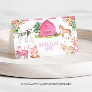 EDITABLE Farm Party Favor Package Birthday Package Party Decor Party ...