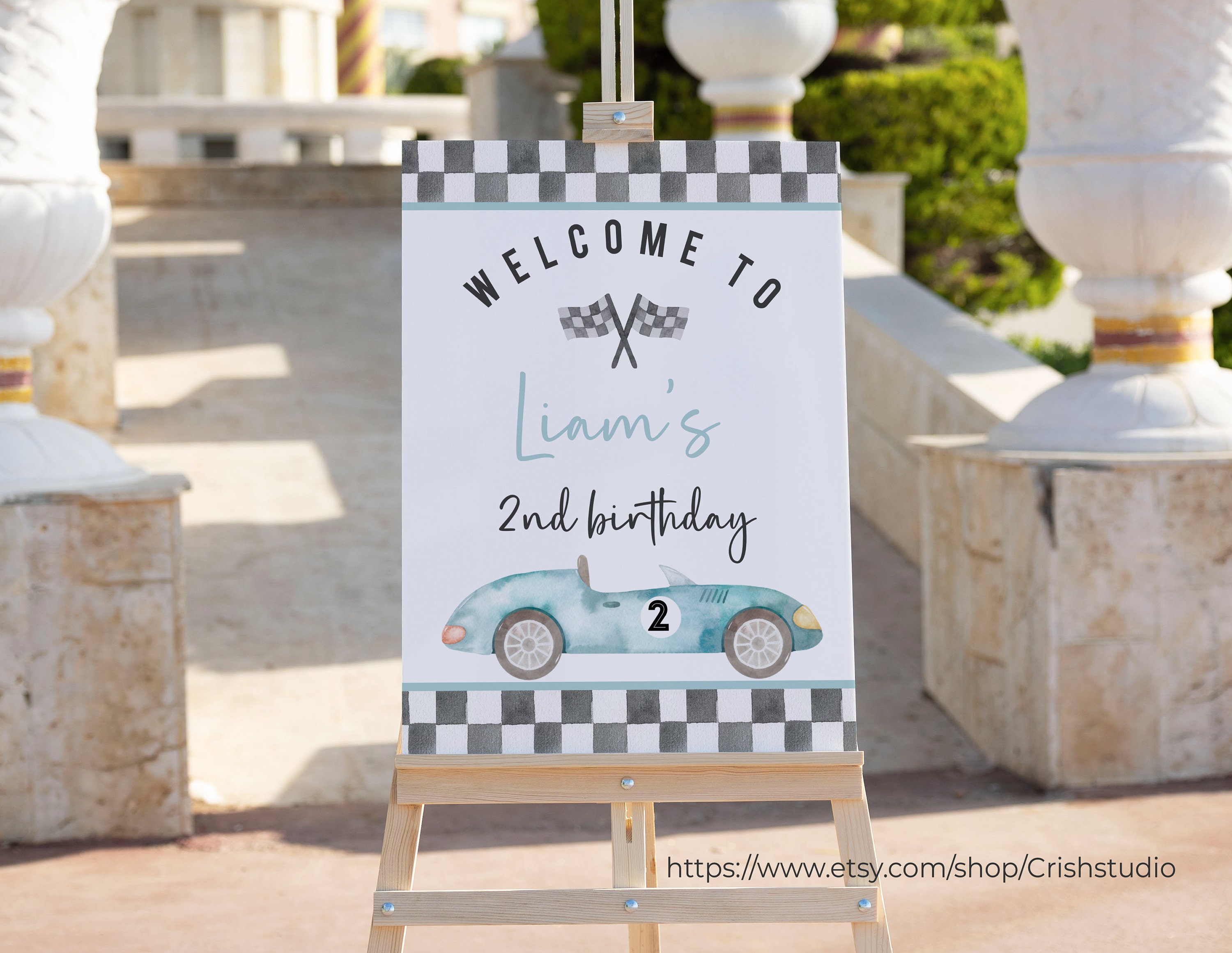 Editable TWO Fast Birthday Thank You Card Racecar 2nd Birthday Note Car ...