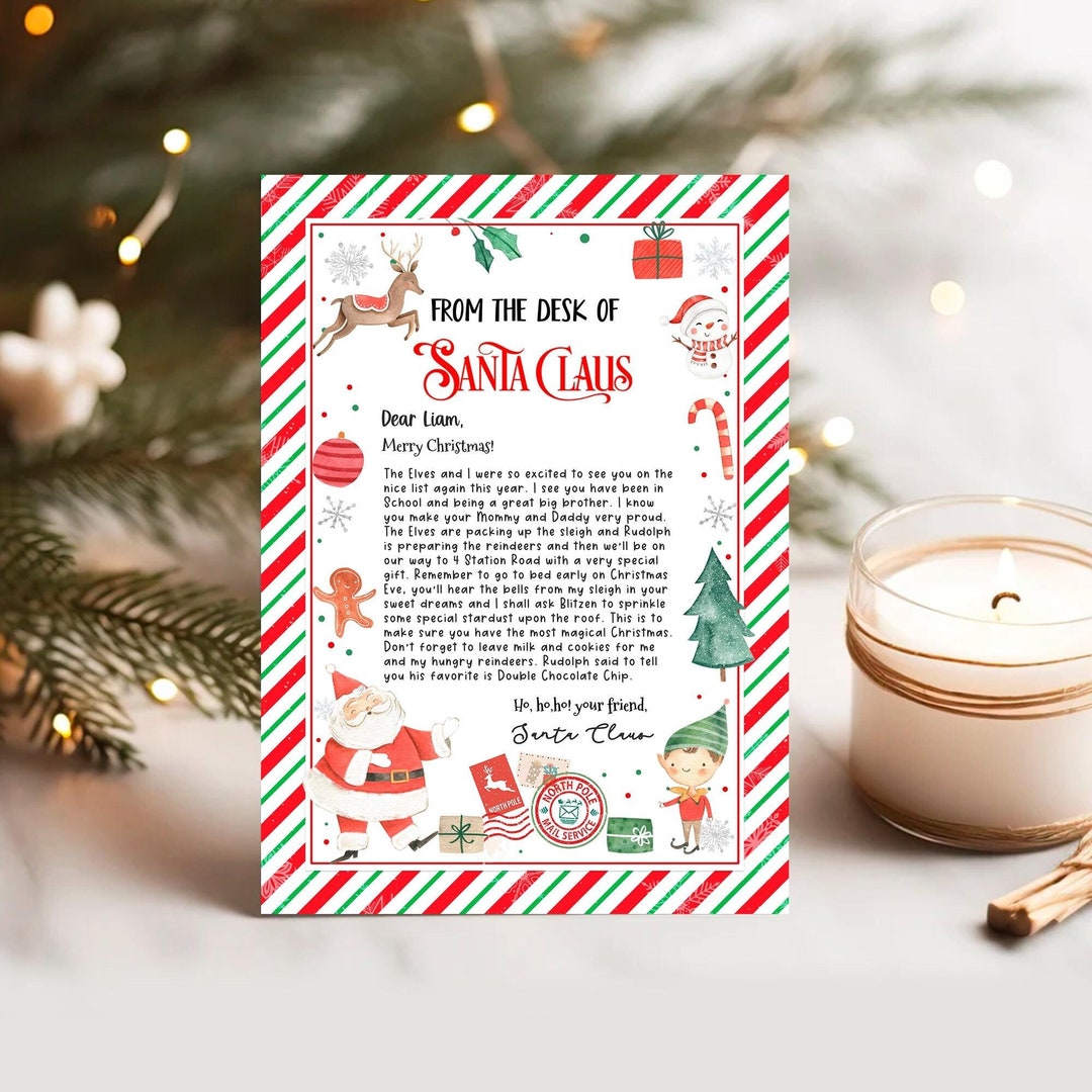 Editable Letter From Santa, Santa Letter, Elf Arrival Letter, Elf ...