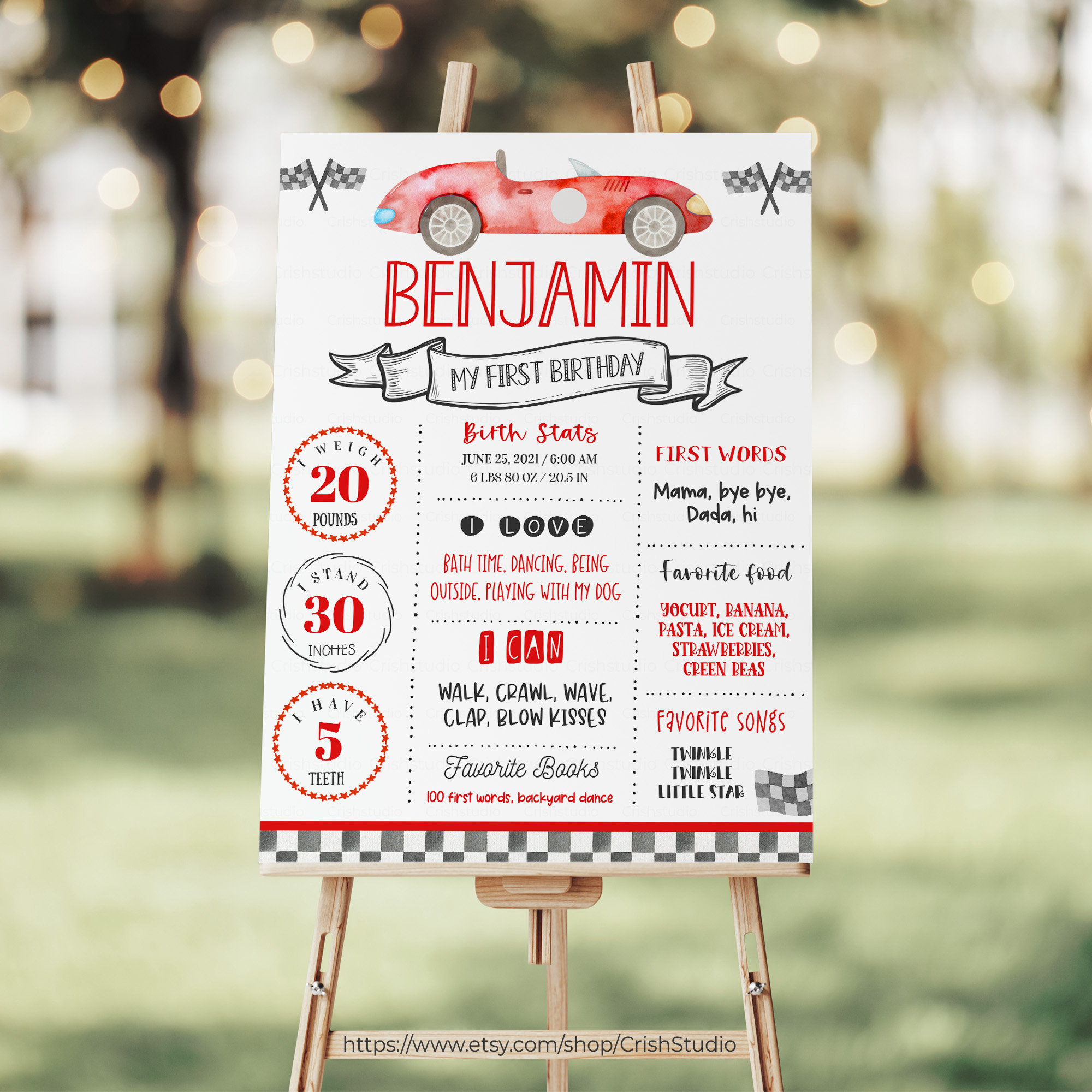 EDITABLE Fast One Birthday Party Signs Racecar Welcome Sign - Etsy