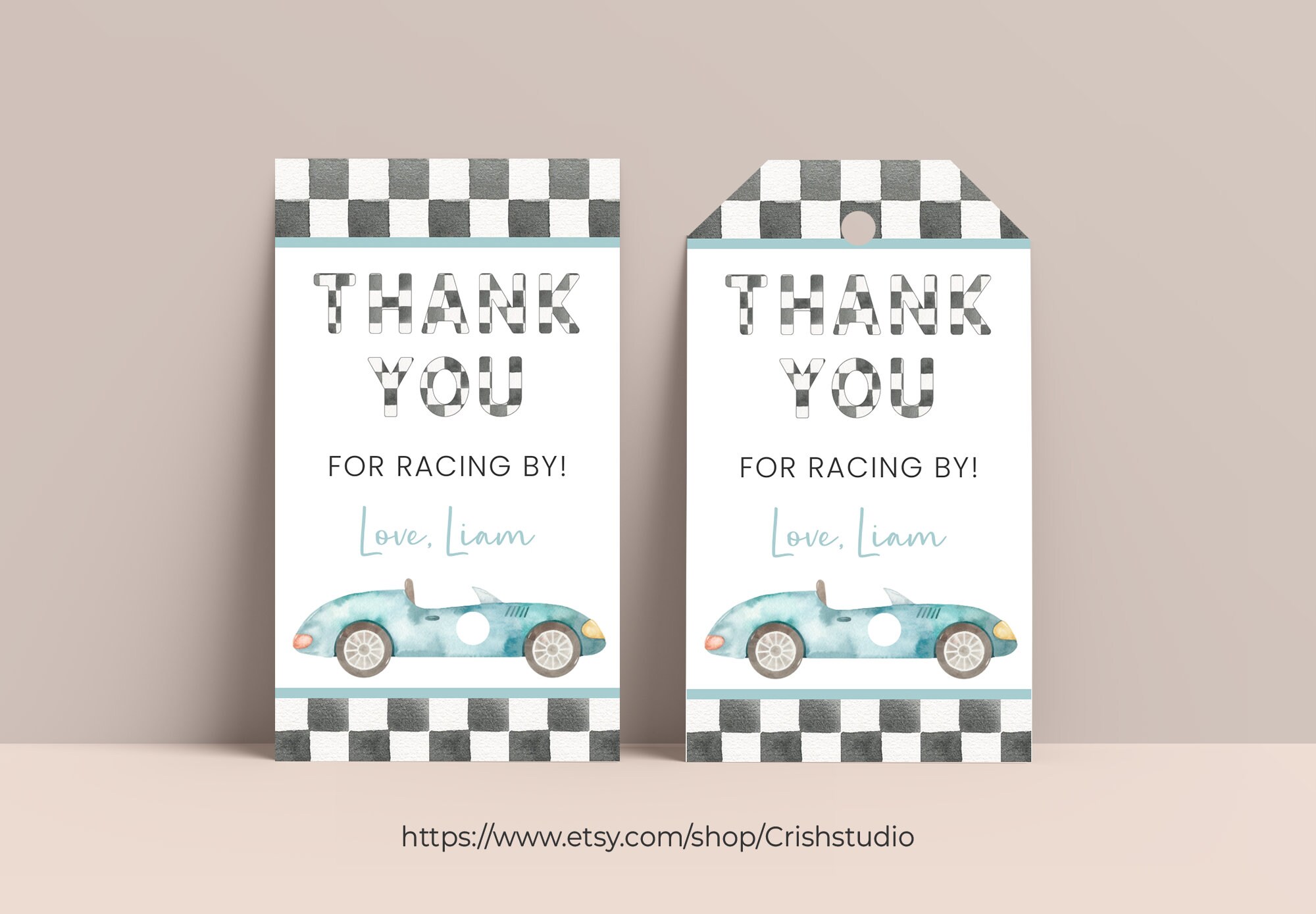 Editable TWO Fast Birthday Favor Tags Race Car 2nd Birthday Thank You ...