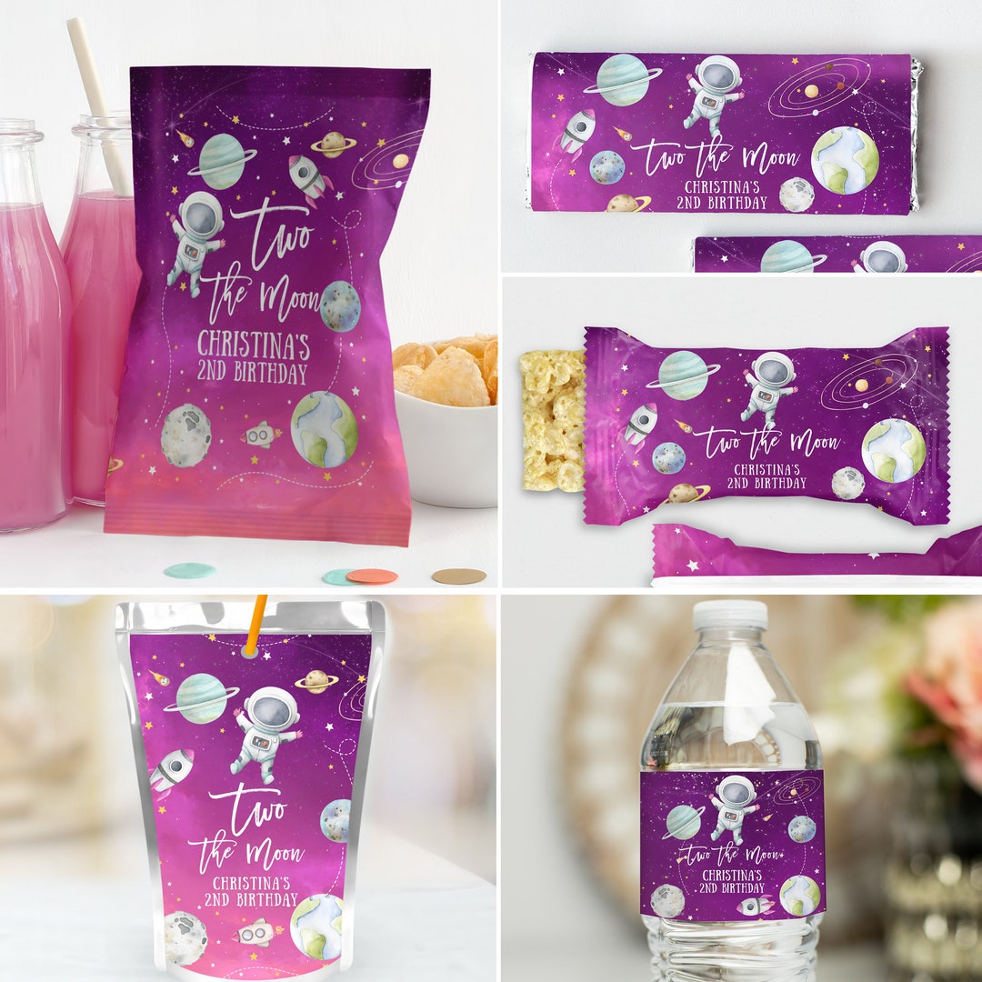Two the Moon Party Favor Package Birthday Girl Editable Two the Moon ...