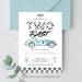 Editable TWO Fast Birthday Thank You Card Racecar 2nd Birthday Note Car ...